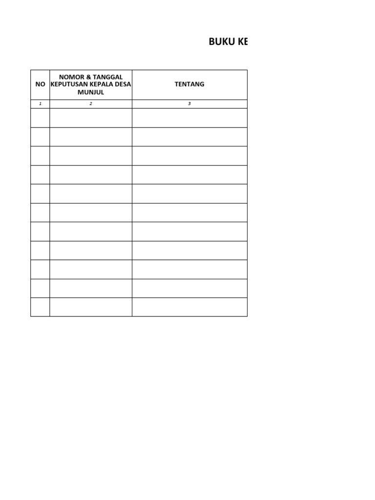 Buku Register SK | PDF