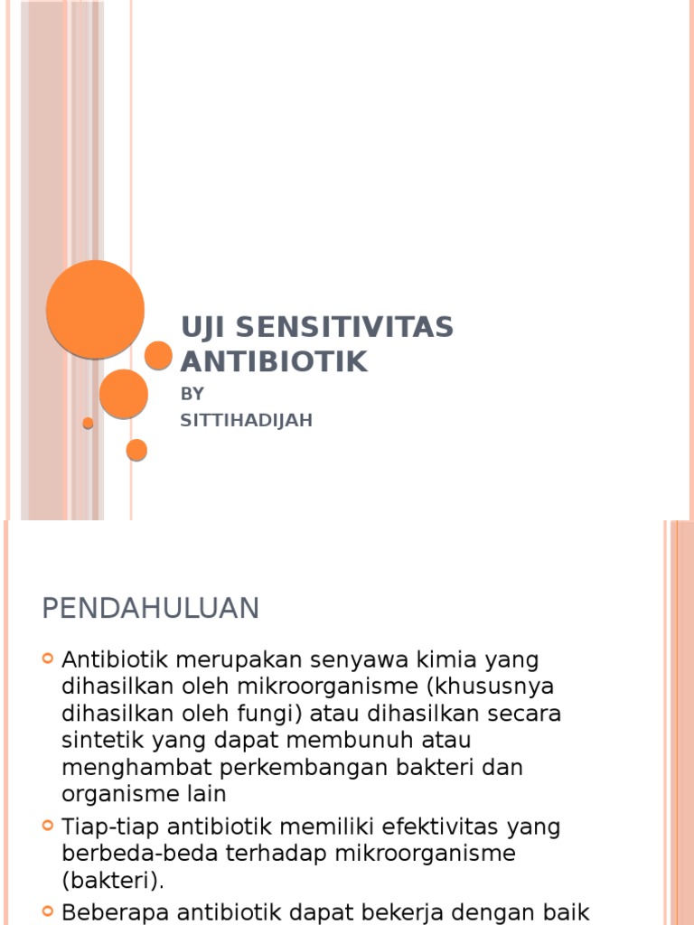 Uji Sensitivitas Antibiotik | PDF | Kesehatan Holistik | Sains & Matematika