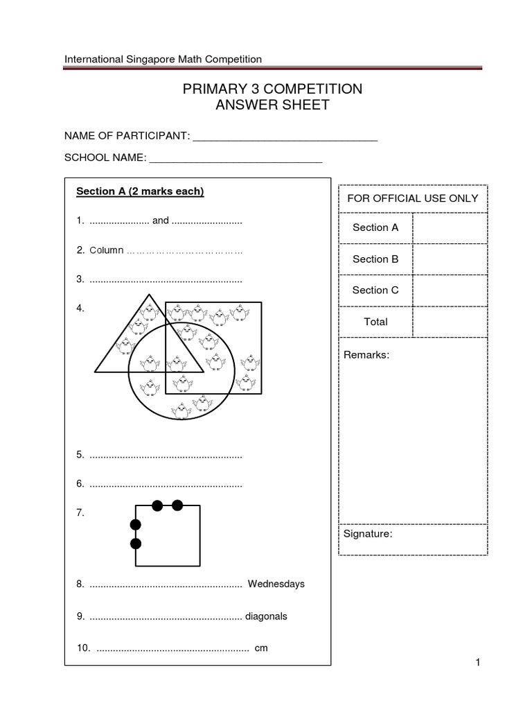 Measuring Mathematical Mastery: An Analysis of the Primary 3 ...