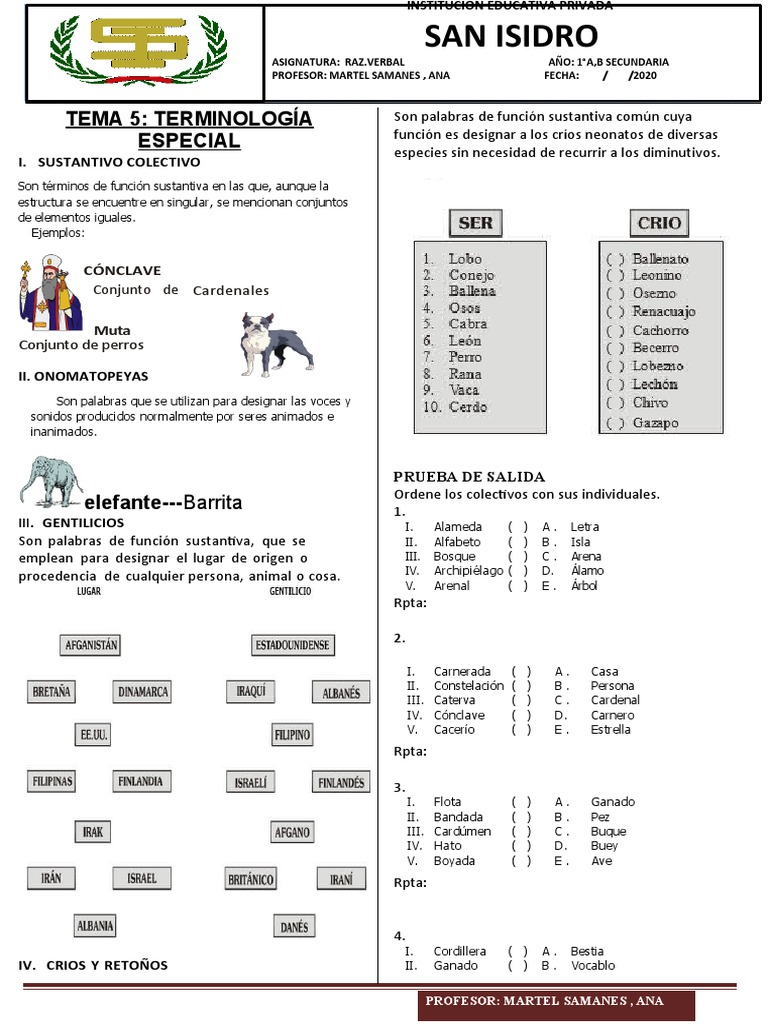 TEMA5 Terminología Especial.1RO | PDF