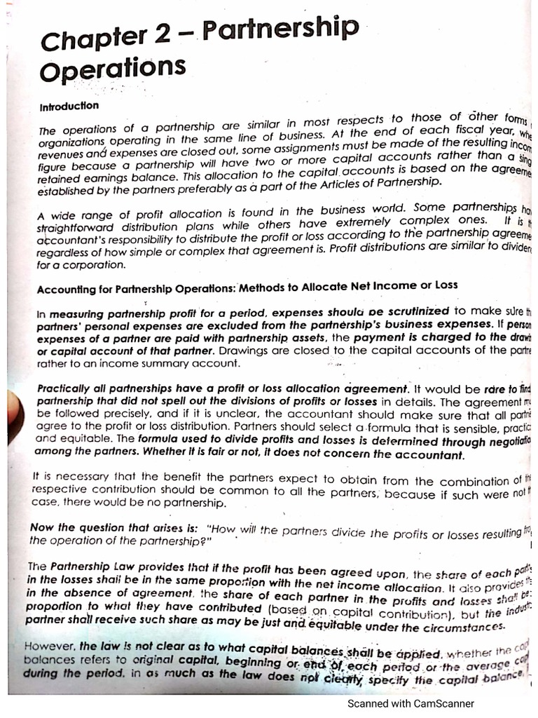 Partnership Operations | PDF