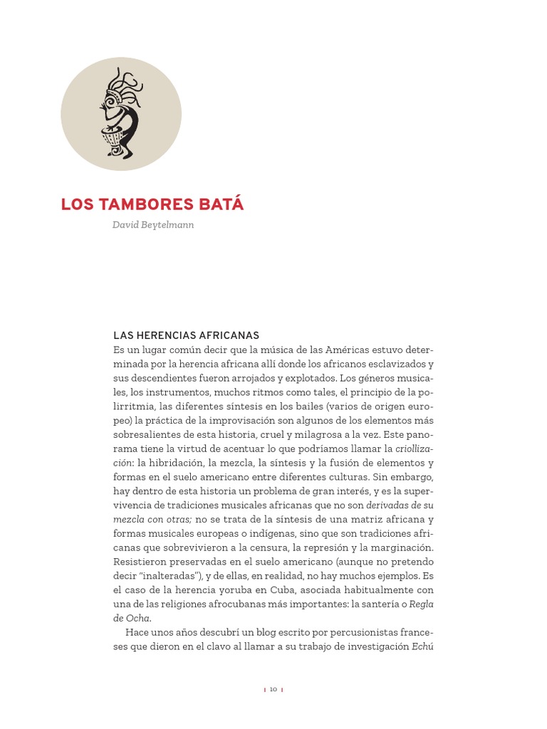 Los Tambores Bata PDF | PDF | Ritmo | Cuba
