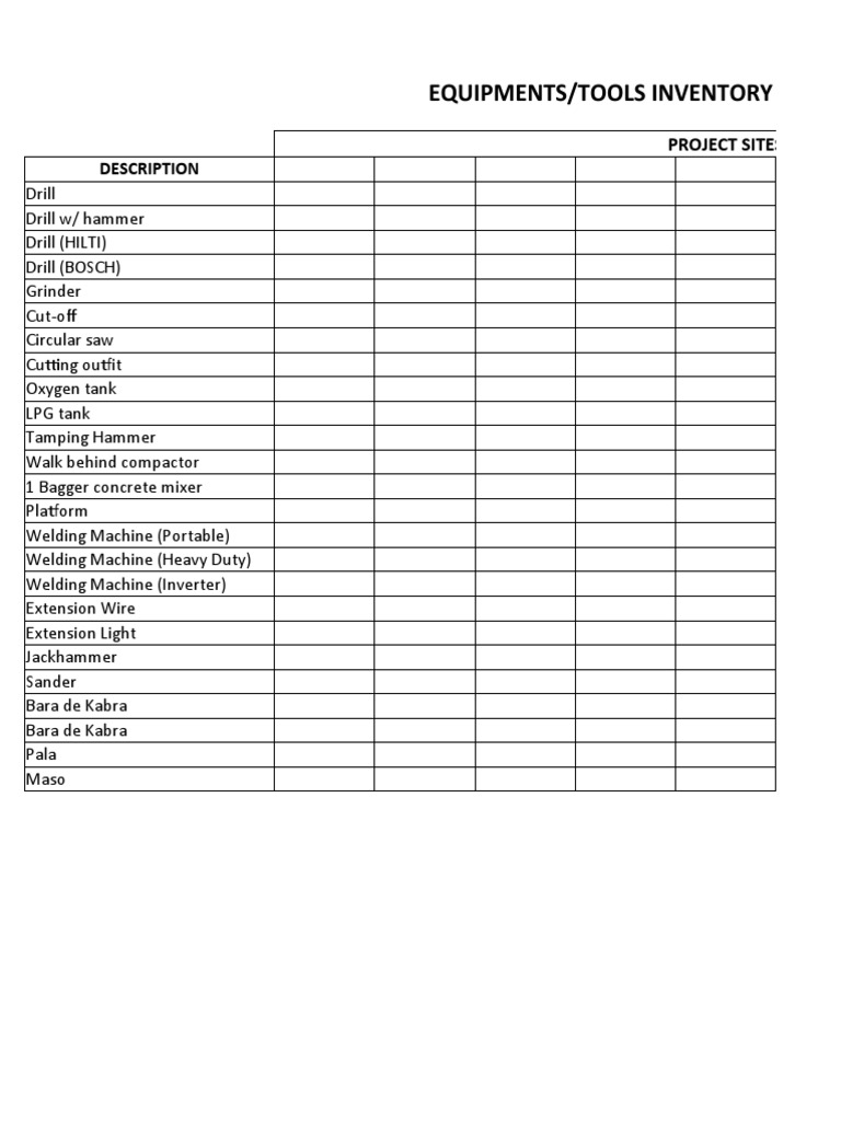 Tools Inventory | PDF