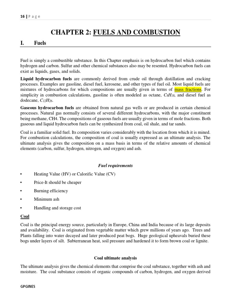 Chapter 2: Fuels and Combustion | PDF | Petroleum | Combustion