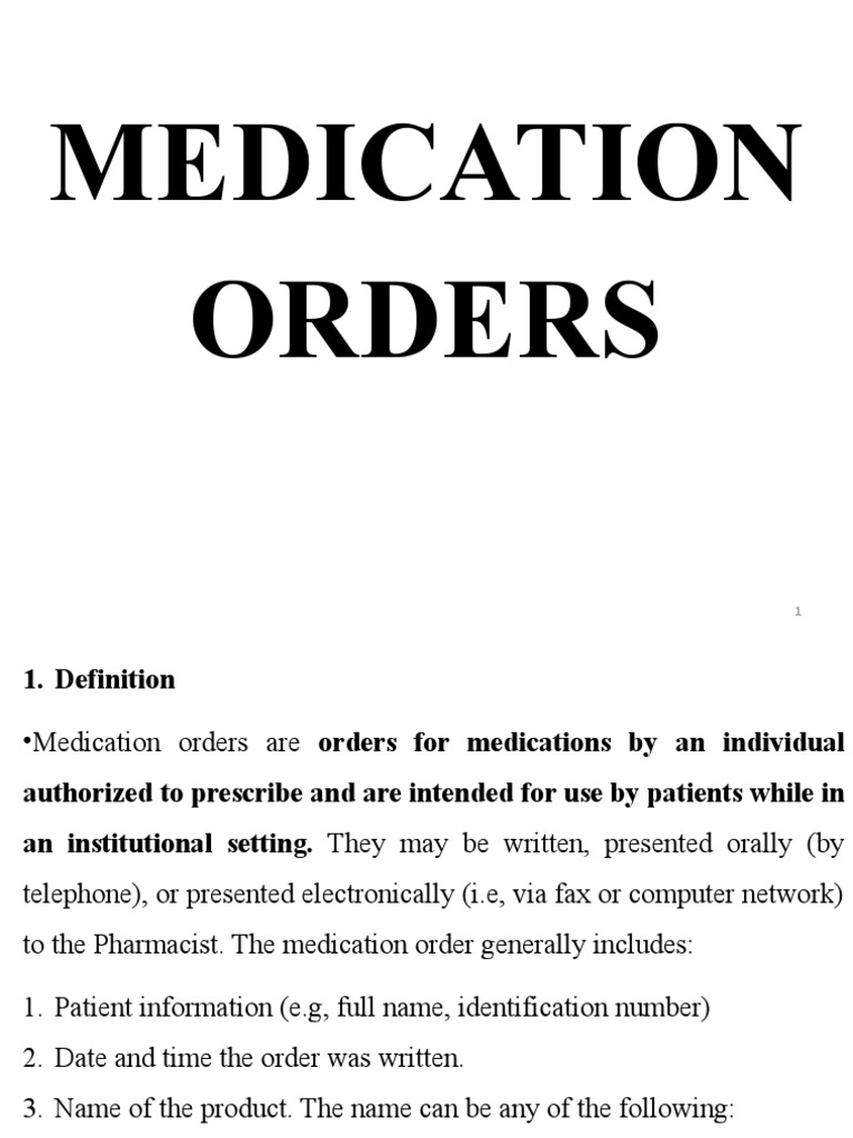 4 Hospital Medication Order | PDF | Medical Prescription | Pharmacy