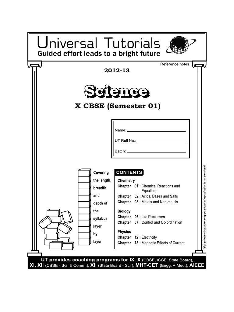 X Science Tutorials PDF | PDF | Redox | Chemical Reactions