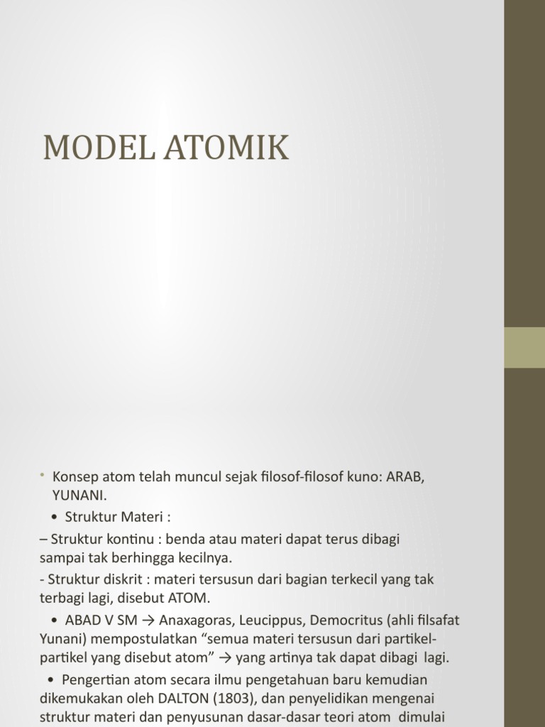 Model Atomik | PDF