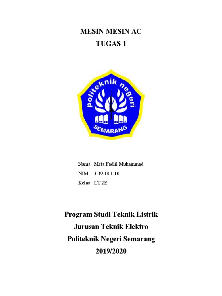 Tugas 1 Mesin AC Meta Fadlil M - LT2E - 10 | PDF