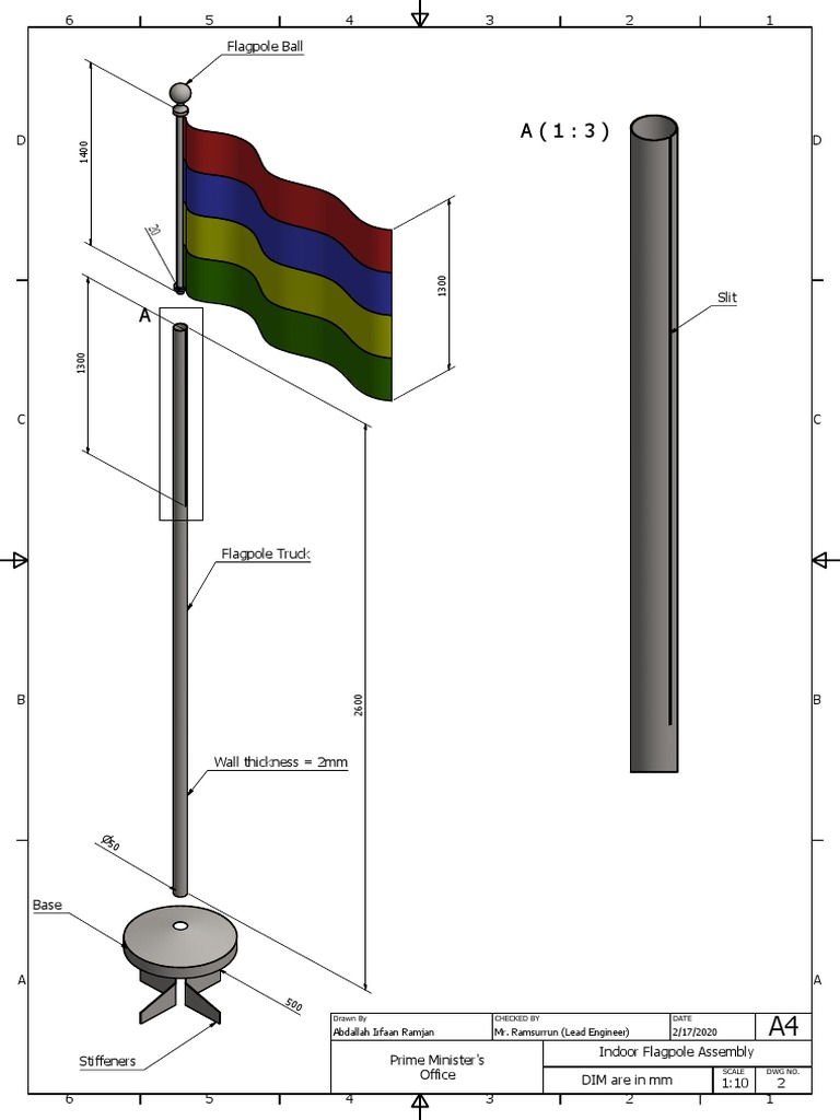 Indoor Flagpole Assembly Guide | PDF