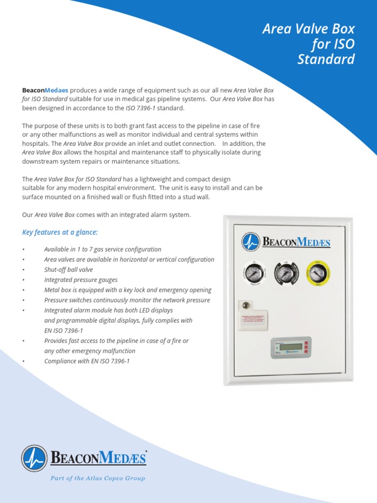 Area Valve Box For ISO Standard: Medaes | PDF | Nitrous Oxide | Valve