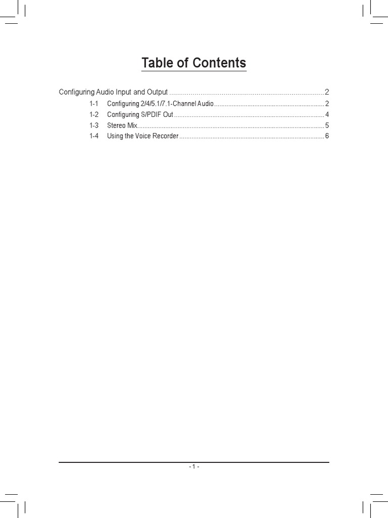 Configuring Audio Input and Output ...
