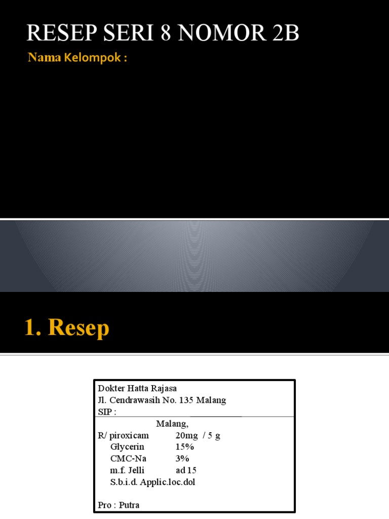 Resep Seri 8 Nomor 2B | PDF