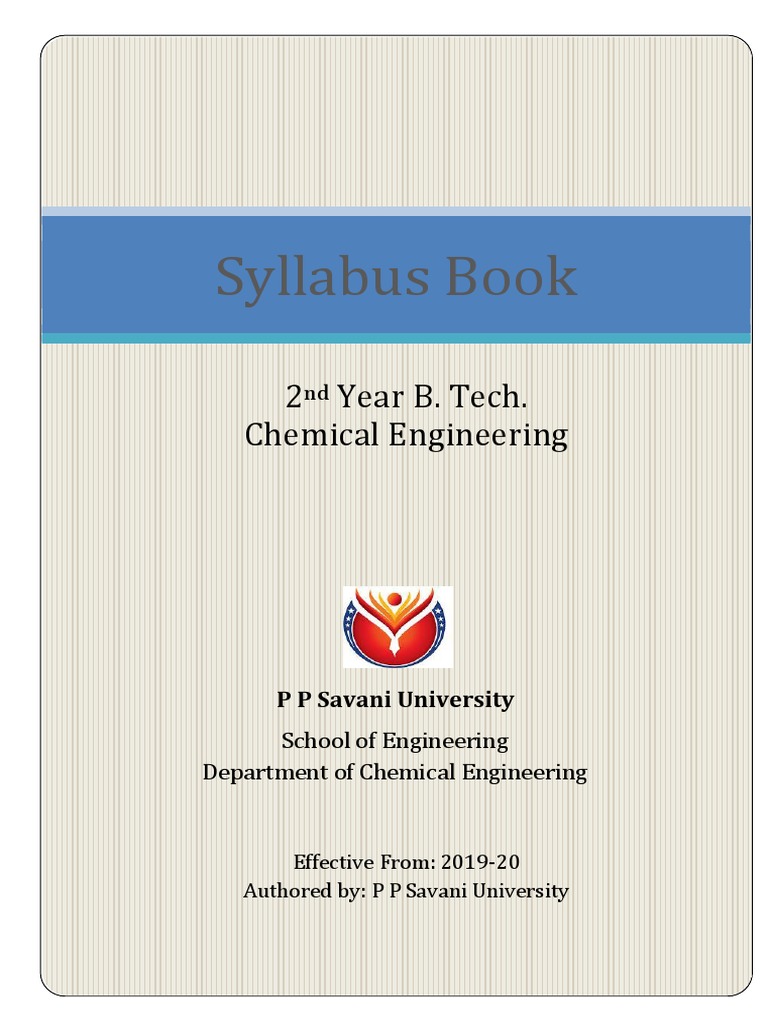 2nd Year - Syllabus Book - CH - 2019-20 PDF | PDF | Ordinary ...