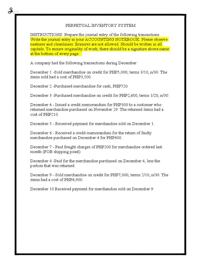 PERPETUAL INVENTORY System Transaction | PDF