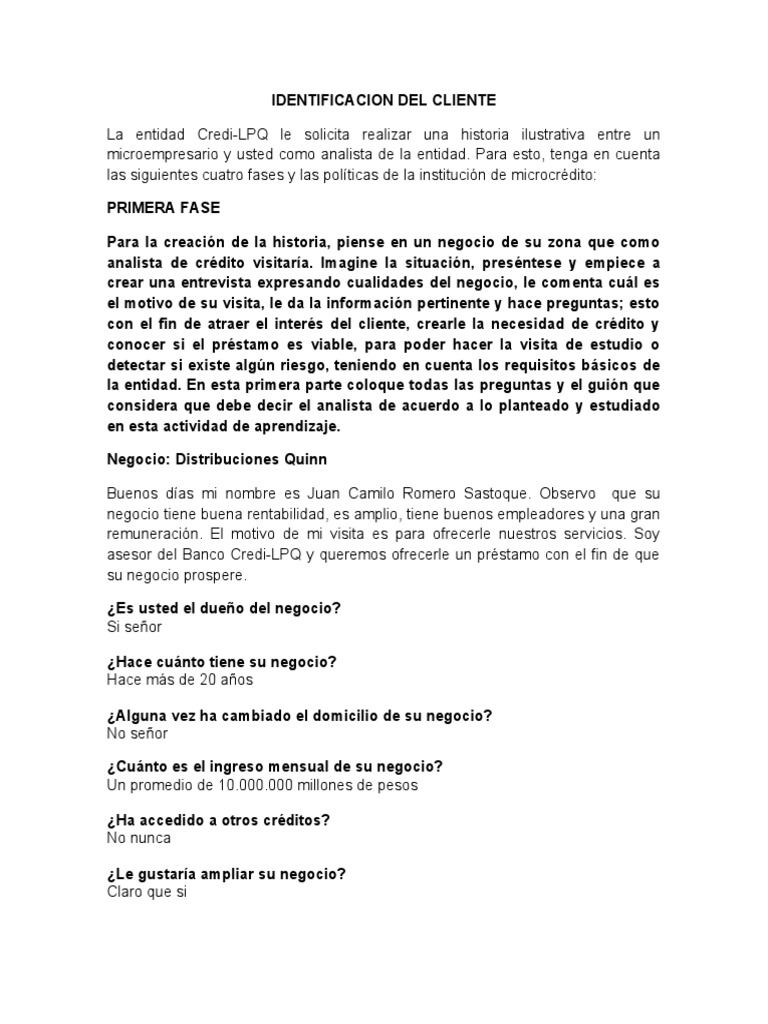 Identificacion Del Cliente 1 | PDF | Cliente | Bancos