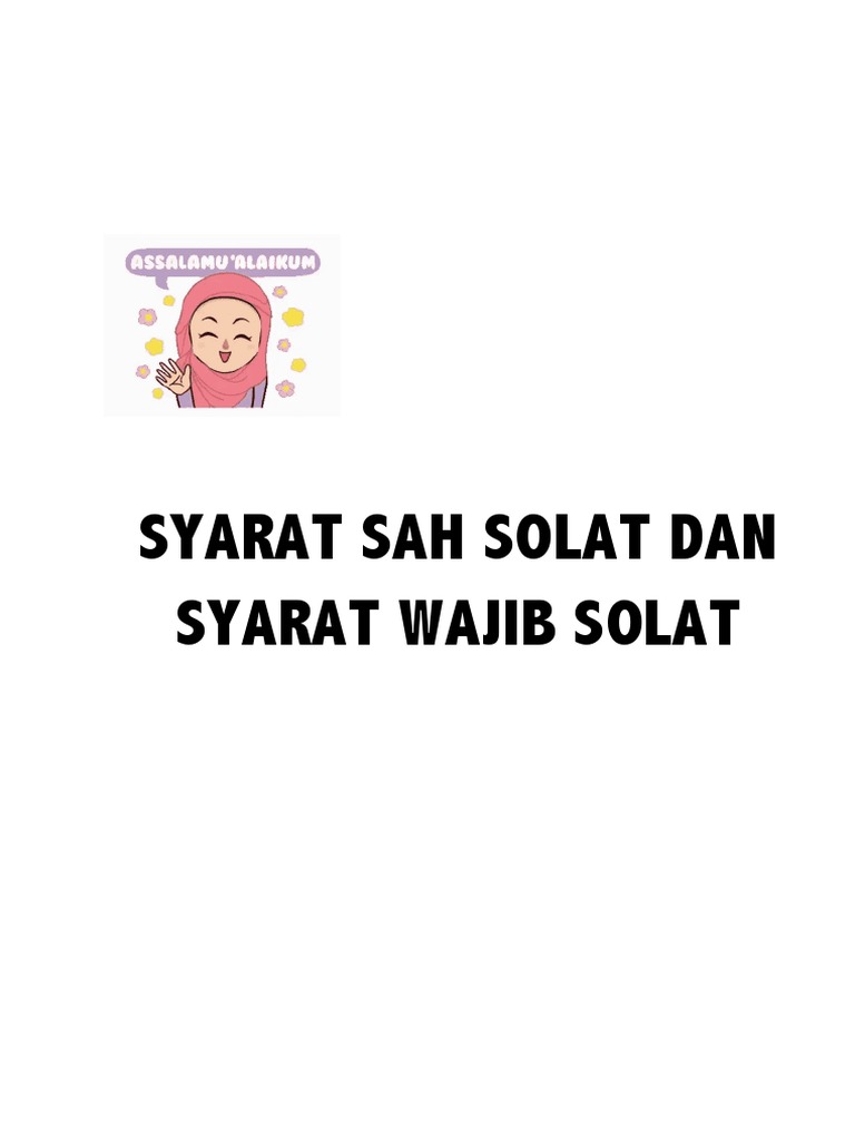 Syarat Sah Solat Dan Syarat Wajib Soalan PDF | PDF