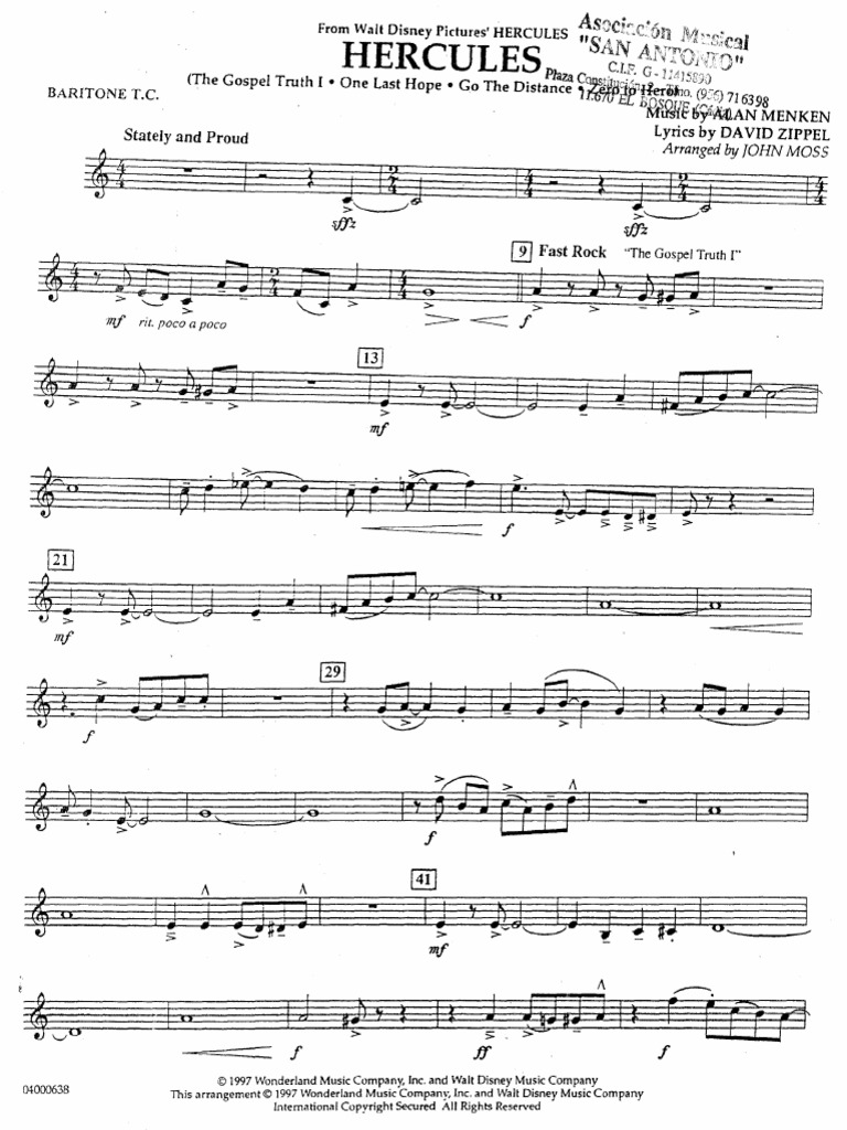 Hércules (Partituras 2) 0001 PDF | PDF