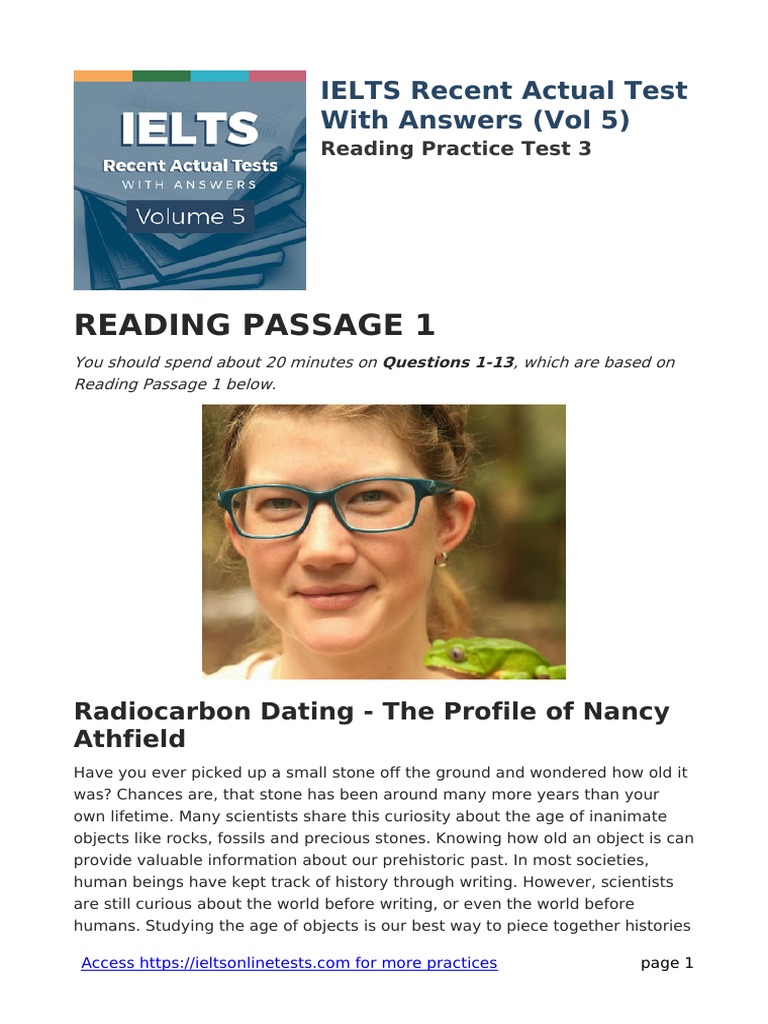 Reading Passage 1: IELTS Recent Actual Test With Answers (Vol 5) | PDF ...