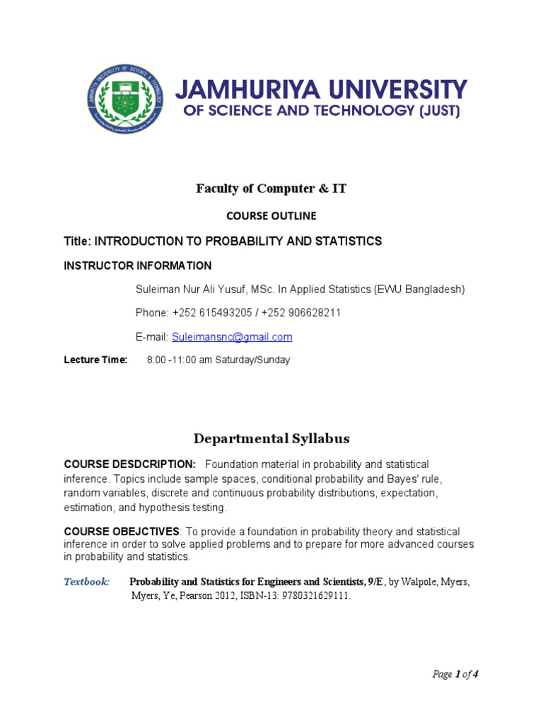 Faculty of Computer & IT: Course Outline | Download Free PDF ...