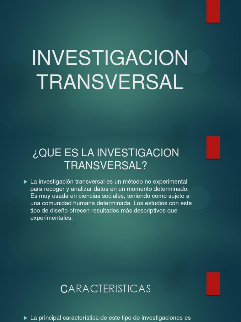 Investigación Transversal: Tipos y Ejemplos | PDF | Caso de estudio ...