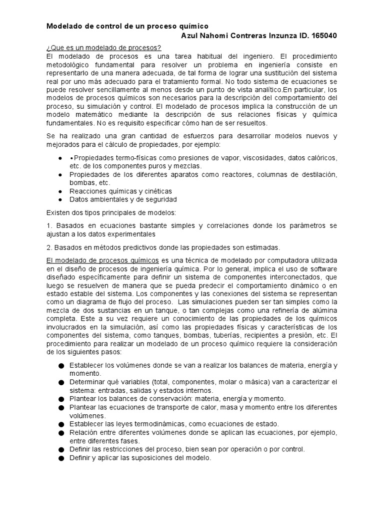 Modelado de Procesos Químicos en Ingeniería | PDF | Simulación | Química