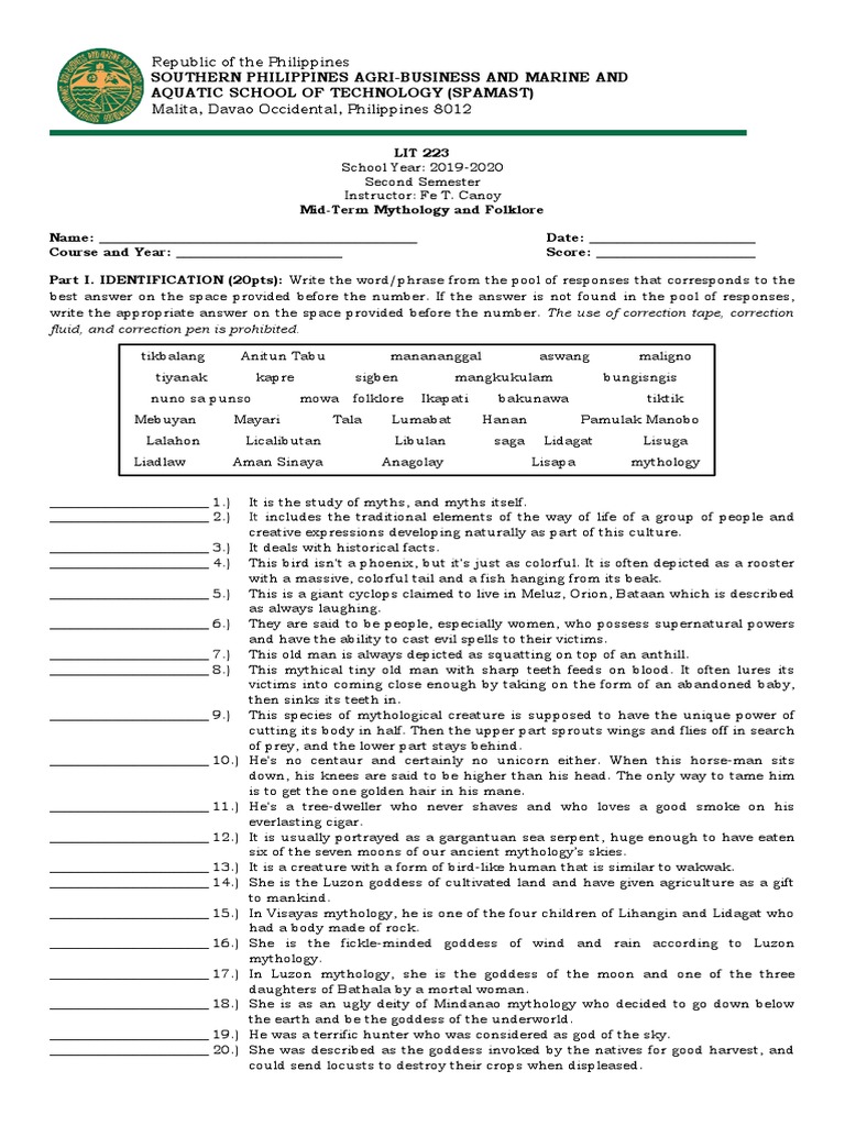 Southern Philippines Agri-Business and Marine and Aquatic School of ...