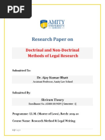 Doctrinal and Non Doctrinal Research | PDF | Precedent | Qualitative ...