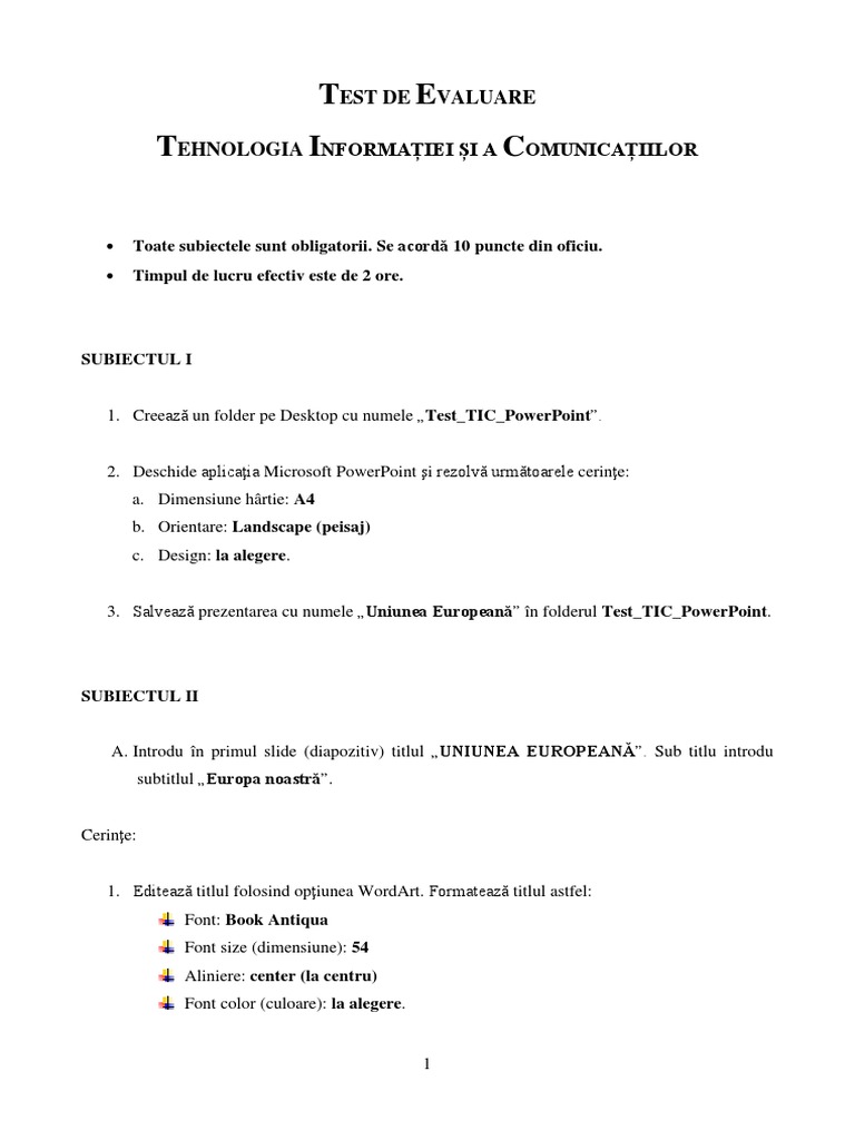 Test Tic Powerpoint PDF | PDF