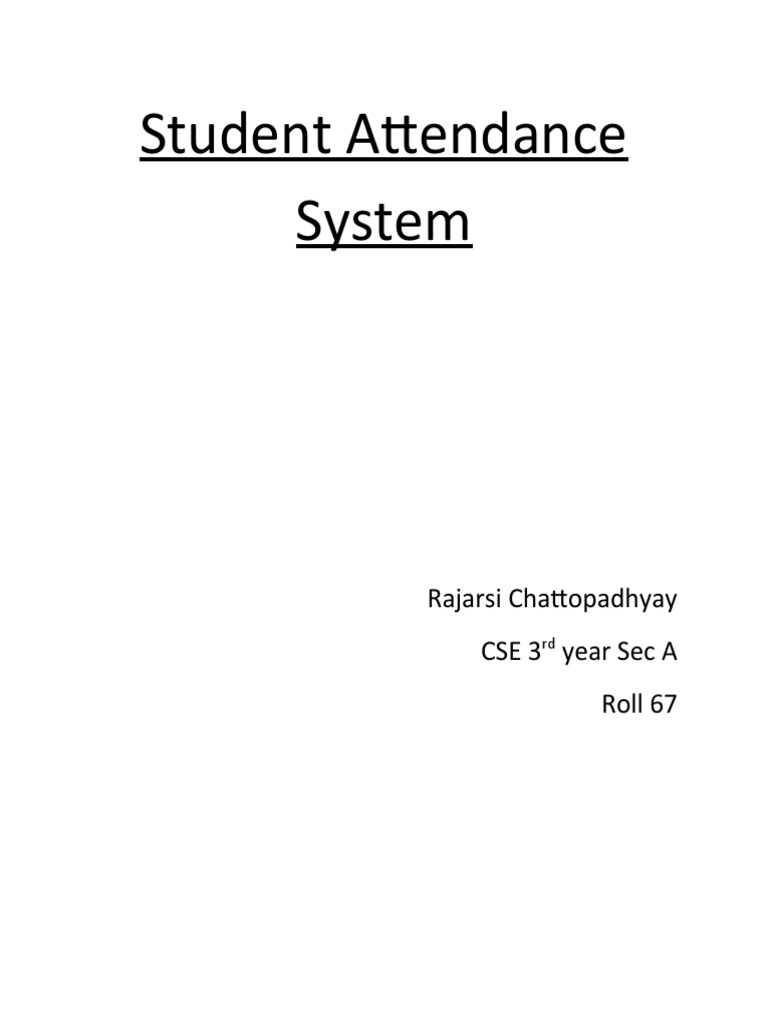 Student Attendance System | Download Free PDF | Sql | Computer Programming