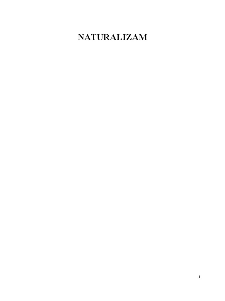 Naturalizam | PDF