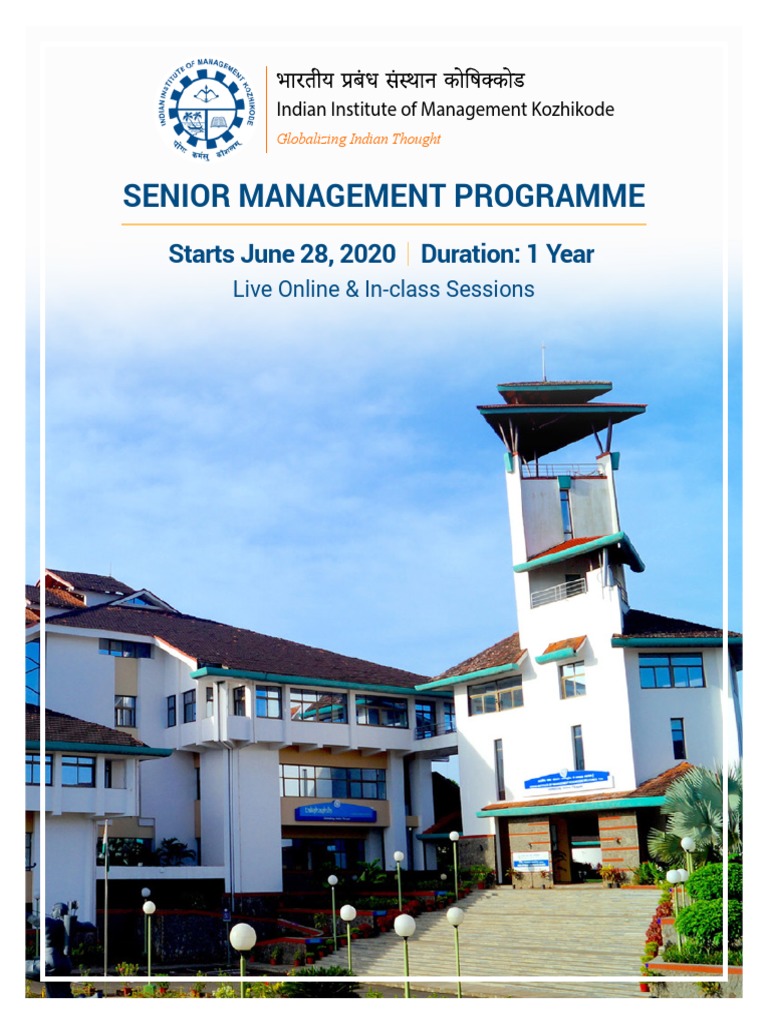 IIM Kozhikode Senior Management Programme | PDF | Cognition | Economies