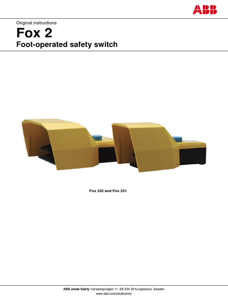 FOX Manual (English) ABB Rev-A 140807 PDF | PDF | Switch | Relay