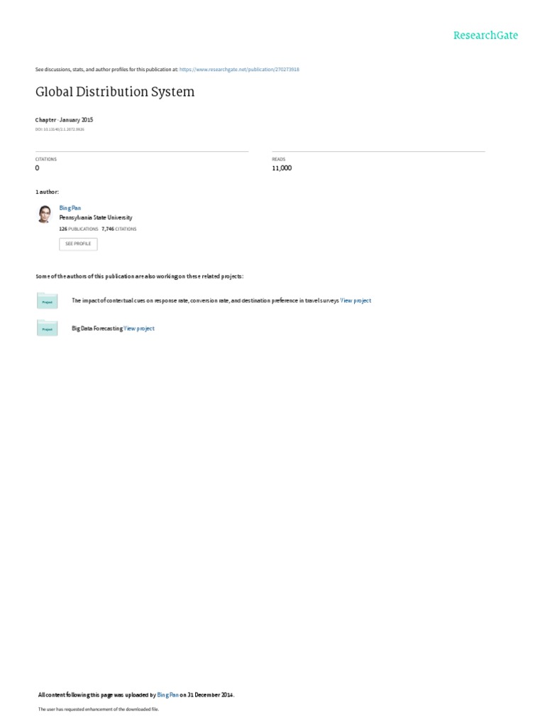 Global Distribution System: January 2015 | PDF | Travel Agency ...