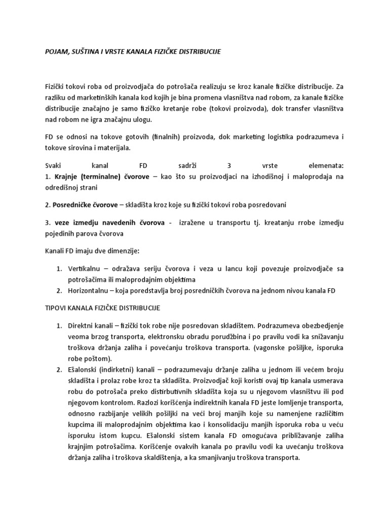 Marketing Logistika | PDF