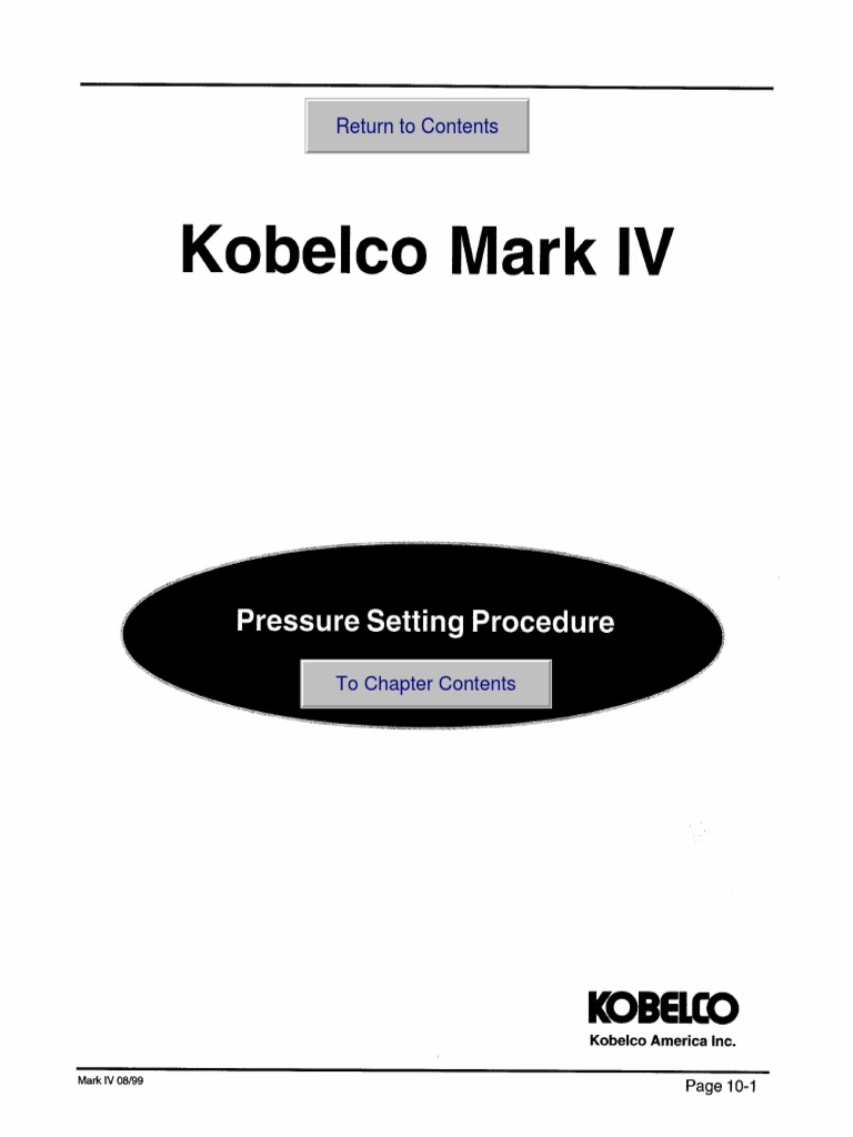 Kobelco Mark IV: Kobelt O | PDF | Valve | Pressure Measurement