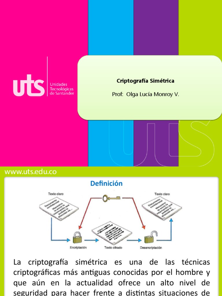 Criptografia Simetrica Presentacion | PDF | Clave (criptografía ...
