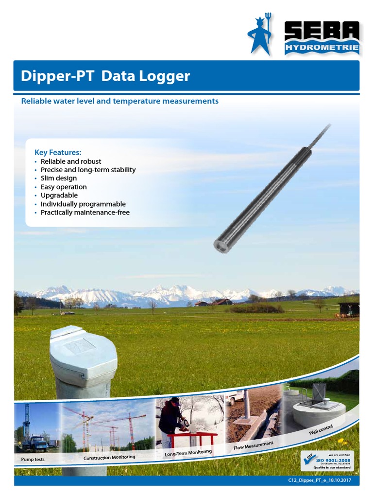 Dipper-PT Data Logger: Reliable Water Level and Temperature ...