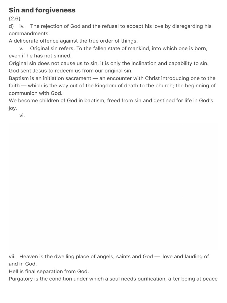 Sin and Forgiveness | PDF | Theology | Christian Soteriology