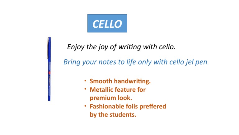 Cello: Enjoy The Joy of Writing With Cello | PDF | Home & Garden