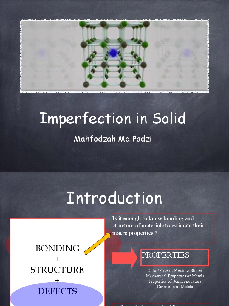 Imperfection in Solid: Mahfodzah MD Padzi | PDF | Crystallite | Microscope