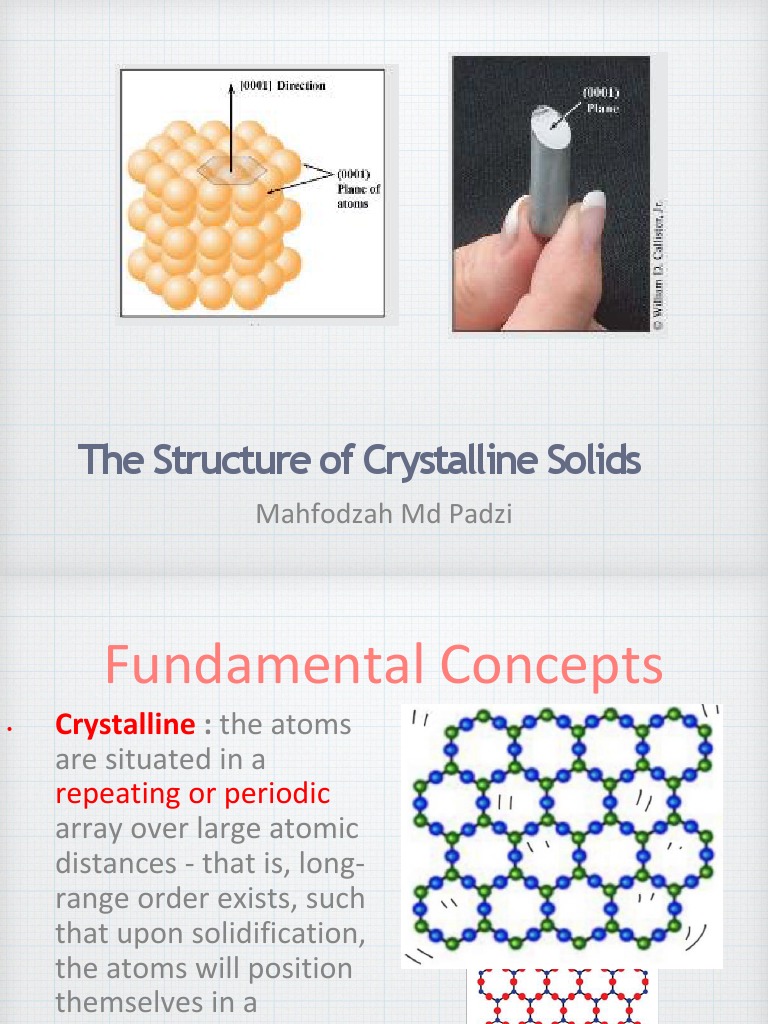 Structure of Crystaline SOlid | PDF | Crystal Structure | Crystallite