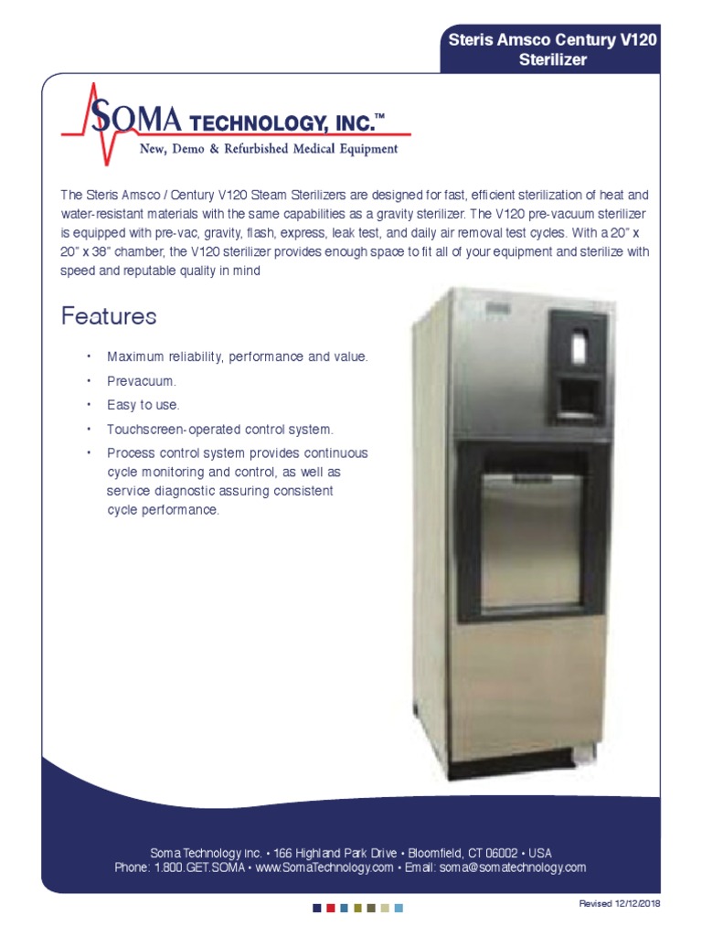 Steris Amsco Century v120 | PDF | Sterilization (Microbiology ...
