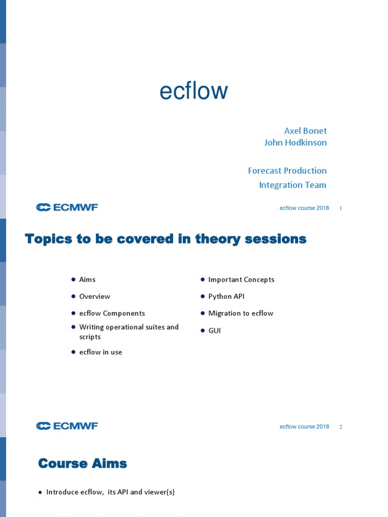 Ecflowcourse2018 PDF | PDF | Scripting Language | Server (Computing)