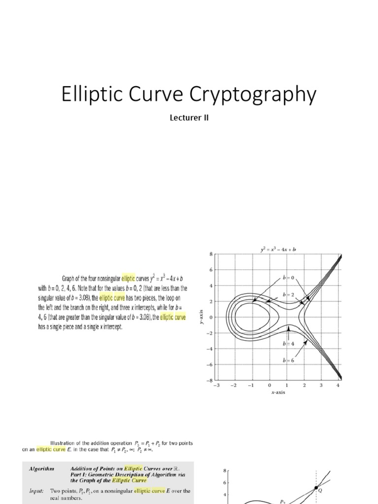 Elliptic Curve Cryptography II | PDF