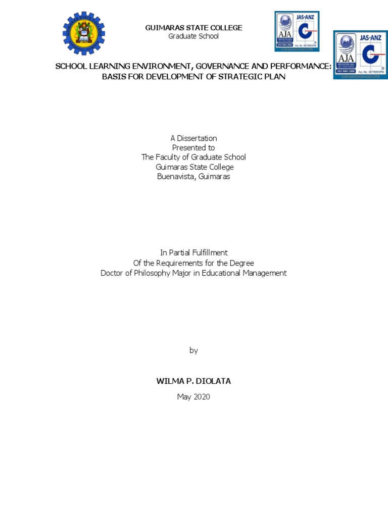 Strategic Plan for School Governance and Learning | PDF ...