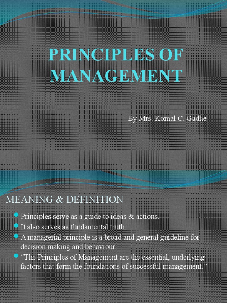 Principles of Management | PDF | Psychological Concepts | Economies
