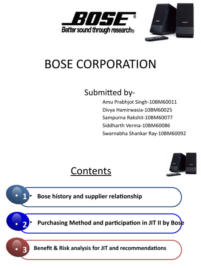 Bose PPT 120429064354 Phpapp02 | PDF | Supply Chain | Business