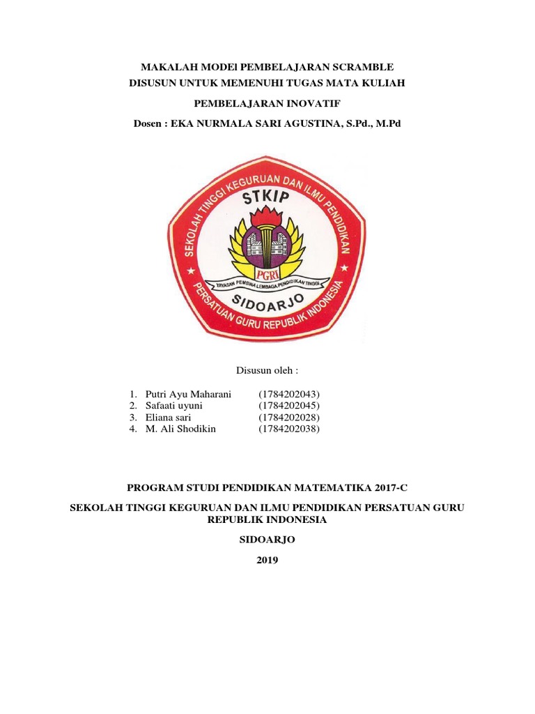 Makalah Model Pembelajaran Scramble | PDF