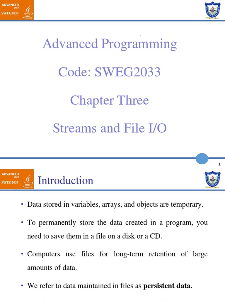 Chapter 3 - Files and IO | PDF | Computer File | Input/Output