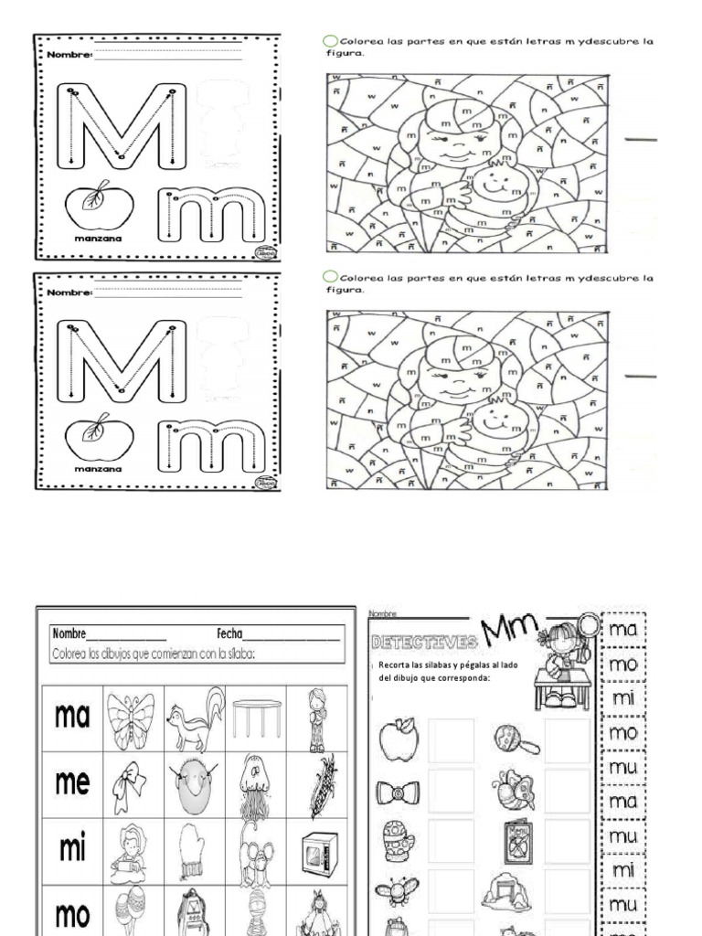 Actividades Letra M | PDF